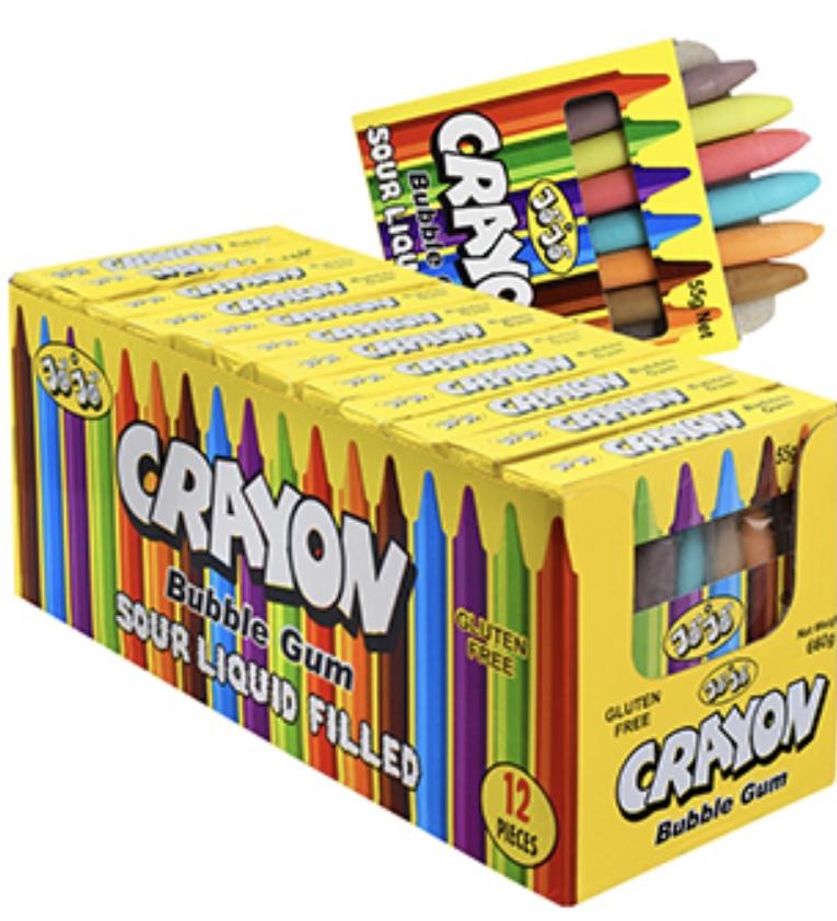 Crayon Sour Bubble Gum exclusive at USA Sweets